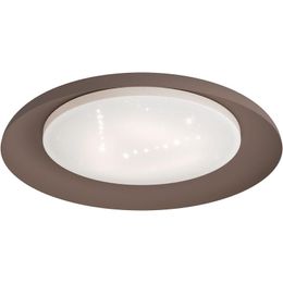 Eglo Deckenleuchte &raquo;PENJAMO&laquo; LED-Modul 1 Stk. Warmwei&szlig; Deckenleuchte aus Stahl - 7,3W - Warmwei&szlig; braun &Oslash; 46,5cm H: 6cm, 1 Stk.