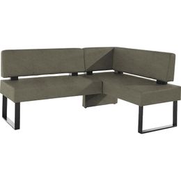 OTTO home Eckbank &raquo;Oliver mit Metallgestell, K&uuml;chenbank&laquo; verschiedene Bez&uuml;ge Cord Esszimmerbank OTTOs Choice gr&uuml;n Holzwerkstoff, Massivholz, Polyester