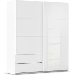 Rauch Schwebet&uuml;renschrank &raquo;Kleiderschrank Schrank Garderobe ELARA Glast&uuml;r/Grauspiegel&laquo; praktische Schubladen optional farblich abgesetzt MADE IN 