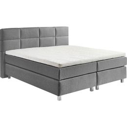 Westfalia Schlafkomfort Boxspringbett wahlweise mit Kaltschaum-Topper grau Bezug: 100% Polyester;Polsterung: 100% Polyester Feinstruktur Ohne Topper, Liegefl&auml;che B/L: 180cm x