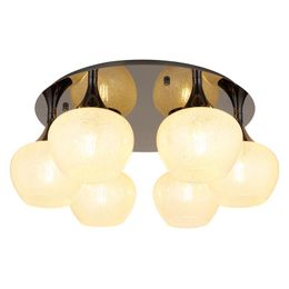 Globo LIGHTING Deckenleuchte &raquo;MAXY&laquo; E27 1 Stk. Deckenlampe/Glas klar/&oslash;: 650mm/Dekorillen/Wohnzimmer/Esszimmer gold &Oslash; 18cm H: 26cm, 1 Stk.