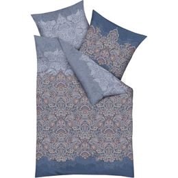 Kaeppel Bettw&auml;sche &raquo;Indira&laquo; 2 Stk. Mit Paislyeymuster blau Feinbiber, Obermaterial: 100% Baumwolle B/L: 135cm x 200cm, 1 Stk., 1 Stk., Feinbiber, B/L: 80cm x 