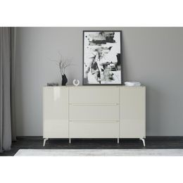 set one by Musterring Sideboard &raquo;Reno&laquo; 1 Stk. tlg. Mit Winkelfu&szlig; in diversen Farben, 109 cm H&ouml;he & Farbauswahl beige Glas, Holzwerkstoff B/H/T: 182cm 