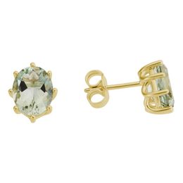 Firetti Damen Paar Ohrstecker &raquo;Schmuck Geschenk Gold 375 Ohrschmuck Ohrringe Oval&laquo; mit Amethyst gold Gelbgold 375