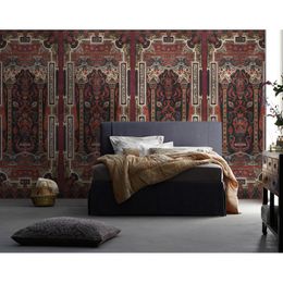 Livingwalls living walls Vliestapete &raquo;Orientalische Mustertapete Dunkelrot Schwarz&laquo; matt glatt rot Vlies B/L: 2,7m x 4m, Rollen: 1