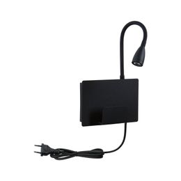 Paulmann LED Wandleuchte &raquo;Halina 3W USBC 230V 2700K Kunststoff/Metall&laquo; Warmwei&szlig; schwarz 1, H: 25,6cm