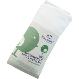 Tr&auml;umeland Spannbettlaken &raquo;Spannbettlaken Bio-Baumwolle&laquo; mit Elasthan wei&szlig; Jersey-Elasthan, Obermaterial: 95% Baumwolle, 5% Elasthan B/L: 100cm x 100cm, 1 Stk., 