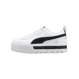 Puma Mayze Lth Damen-Sneaker aus Leder Schwarz | Gr.: 39