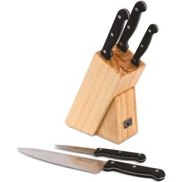 CS SOLINGEN Messerblock &raquo;Star&laquo; 6 Stk. Holz/Edelstahl/Kunststoff schwarz Einheitsgr&ouml;&szlig;e