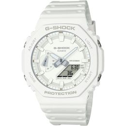 Casio G-Shock Herren Casio G-SHOCK Chronograph Quarzuhr,Armbanduhr,Herrenuhr,digital, bis 20bar wasserd.Resinbarmband wei&szlig; Einheitsgr&ouml;&szlig;e
