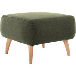 Home Affaire Hocker &raquo;Baggio&laquo; mit Holzf&uuml;&szlig;en gr&uuml;n B/H/T: 63cm x 45cm x 63cm, Struktur fein