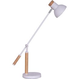 Salesfever Schreibtischlampe &raquo;Matilda&laquo; E27 wei&szlig; 1, &Oslash; 14cm H: 34cm