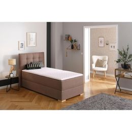 Home Affaire Boxbett &raquo;Olivet mit Bettkasten&laquo; in 4 Farben, 4 Breiten, 2 Matratzenarten, auch in &Uuml;berl&auml;nge 220 cm braun Struktur (100% Polyester), 