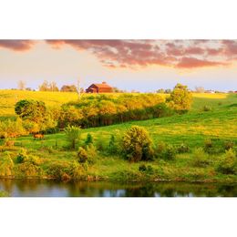 papermoon Fototapete &raquo;Bauernhof Landschaft&laquo; bunt Vlies B/L: 1,5m x 1,11m, Bahnen: 7 Stk.