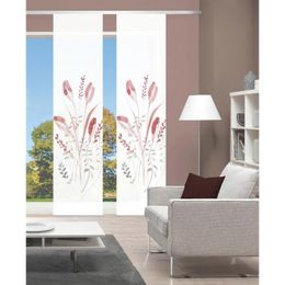 Vision S Schiebegardine &raquo;AYENE 2er SET&laquo; Paneelwagen 2 Stk. tlg. Schiebevorhang Digidruck 2er Set AYENE rot Polyester 260cm, Paneelwagen, 60cm