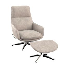 FLEXLUX Drehsessel &raquo;Marinella, Relaxsessel, Entspannung mit Premium-Komfort&laquo; Liegefunktion, drehbar, Fu&szlig; Alu, OTTOs Choice beige 100% Polyester 