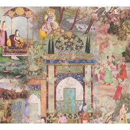 A.S. Cr&eacute;ation Vliestapete &raquo;Dream Flowery&laquo; Ethnomuster abstrakt minimalistisch glatt Vintage Tapete Orientalisch Tapeten Wohnzimmer Schlafzimmer K&uuml;che Flur gr&uuml;n 