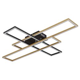 Globo LIGHTING LED Deckenleuchte &raquo;DAKARI&laquo; LED-Modul 1 Stk. Warmwei&szlig; Deckenlampe, beweglich, Wohnzimmer, Schlafzimmer gold 1 Stk.