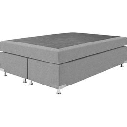 Westfalia Schlafkomfort Boxspringbett &raquo;Holland&laquo; ohne Kopfteil, frei im Raum stellbar grau Strukturstoff (77% Polyester und 23% Viskose) Feinstruktur Ohne Topper, Liegefl&auml;che 