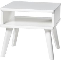 Hasena Nachtkonsole &raquo;Stand&laquo; wei&szlig; Massivholz B/H/T: 48cm x 42cm x 38cm, Buche
