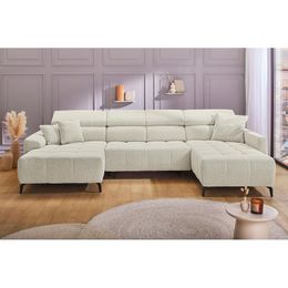 Jockenh&ouml;fer Wohnlandschaft &raquo;Ultima, U-Form, B: 363cm, mit 60 cm elektrischer Sitztiefenverstellung&laquo; 140kg Belastbarkeit je Sitz, verstellbaren Kopfst&uuml;tzen, USB-