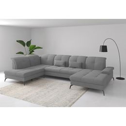 Sit & More sit&more Wohnlandschaft &raquo;Amica, U-Form, inkl. Sitztiefenverstellung und Armteilverstellung&laquo; wahlweise mit Kopfteilverstellung, Schlaffunktion und 