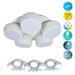 N&auml;ve n&auml;ve LED Deckenleuchte &raquo;Eliora&laquo; LED-Modul 1 Stk. warmwei&szlig; - kaltwei&szlig; LED, dimmbar, CCT, Memory, Nachtlicht, Funkfernbedienung, wei&szlig; 5, H: 15,1cm, 1 