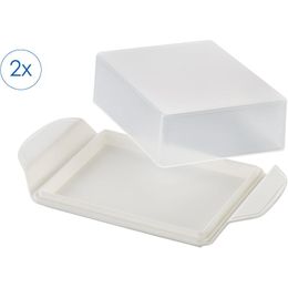 Ruco Butterdose &raquo;mit Deckel, 2er Set&laquo; Butterglocke 250 g, Made in Germany Kunststoff B/H/L: 9,5cm x 4,5cm x 17cm