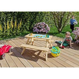 Konifera Kindertisch &raquo;Picknicktisch f&uuml;r Kinder aus unbehandeltem Nadelholz&laquo; BxTxH: 89x90x51 cm; perfekte Sitzh&ouml;he f&uuml;r Kinder beige 100% Holz B/H/T: 