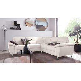 Sit & More sit&more Ecksofa &raquo;Sorano L-Form&laquo; wahlweise mit Bett- und Relaxfunktion, inkl. Bettkasten beige B/H/T: 249cm x 88cm x 229cm, Struktur fein, langer 