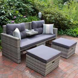 Garden Pleasure Loungesofa &raquo;Valletta&laquo; beige B/H/T: 180cm x 86cm x 75cm, Polyester