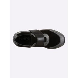 Heine Sneaker in schwarz-altsilberfarben-gemustert | Gr.: 41