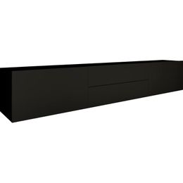 borchardt M&ouml;bel borchardt M&ouml;bel Lowboard &raquo;Sophia, TV-Schrank Breite 200 cm&laquo; Breite 200 cm mit 2 Klappen und 2 Schubk&auml;sten, stehend und h&auml;ngend schwarz Holzwerkstoff B