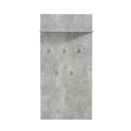 Home Affaire Garderobenpaneel &raquo;Como, Wandregal mit Haken, mit Regal&laquo; Wandgarderobe, Aufh&auml;nger, in modernen Farben, H&ouml;he 137 cm grau Holzwerkstoff B/H/