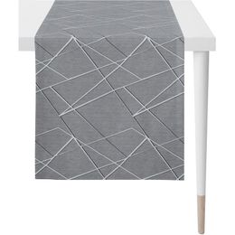 Apelt Tischl&auml;ufer &raquo;Vio - Loft Style, Jacquard&laquo; grau Leinen, Polyester, Viskose B/L: 46cm x 135cm, 1 Stk., rechteckig