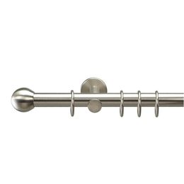 Liedeco Gardinenstange &Oslash; 20 mm Fixma&szlig; silber B/L: 120cm &Oslash; 20mm