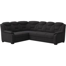 COTTA Ecksofa &raquo;Marcus L-Form&laquo; wahlweise mit Schlaffunktion & Stauraum schwarz 100% Polyester B/H/T: 263cm x 99cm x 211cm, Struktur soft, langer 