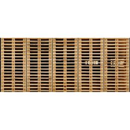 ARCHITECTS PAPER Fototapete &raquo;Pallets&laquo; Vlies, Wand, Schr&auml;ge braun Vlies B/L: 6m x 2,5m