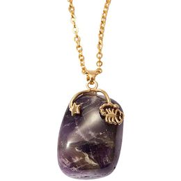 Firetti Herren Kette mit Anh&auml;nger &raquo;Schmuck Geschenk Halsschmuck Anker/Halskette Sternzeichen Geburtsstein&laquo; Made in Germany - mit Edelstein gold 