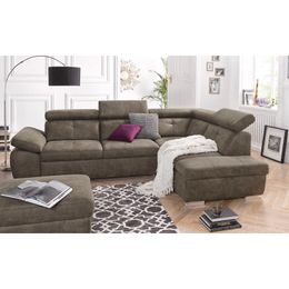 exxpo - sofa fashion Ecksofa &raquo;Spring, super bequem und komfortabel mit Armteil- und Kopfteilfunktion&laquo; aus Luxus-Microfaser +Simply Clean - f&uuml;r 