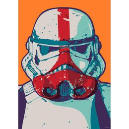 Komar Bild &raquo;Mandalorian Pop Art Stormtrooper&laquo; Disney Star Wars 1 Stk. tlg. Wandbild zur Dekoration im Kinderzimmer - ohne Rahmen bunt Holz, Papier B/H/T: 