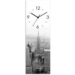 Artland Wanduhr &raquo;Skyline Manhattan&laquo; wahlweise mit Quarz- oder Funkuhrwerk, lautlos ohne Tickger&auml;usche schwarz B/H/T: 20cm x 60cm x 1,8cm, Quarzuhr