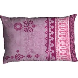 CASATEX Kissenbezug &raquo;Indi&laquo; Kissenbezug mit Ornamenten, passend zur Bettw&auml;sche in Qualit&auml;t Biber lila Biber, Obermaterial: 100% Baumwolle B/L: 40cm x 
