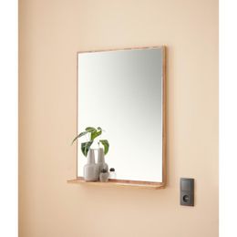 Home Affaire Badspiegel &raquo;CITY/GIRON, Spiegel in Wotan Eiche, Wandspiegel im zeitlosen Design&laquo; mit Ablagefl&auml;che, 60 cm breit braun Holzwerkstoff B/H/T: