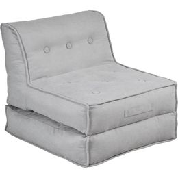 Home Affaire Sessel &raquo;Pia&laquo; Loungesessel in 2 Gr&ouml;&szlig;en, mit Schlaffunktion und Pouf-Funktion. grau Feinstruktur, B/H/T: 83cm x 84cm