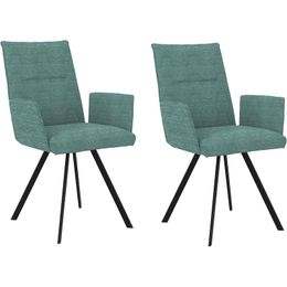 OTTO home Armlehnstuhl &raquo;Sava&laquo; (Set) 2 Stk.Metallgestell schwarz Holzwerkstoff, Metall, Polyester B/H/T: 57cm x 95cm, 2 Stk., Chenille