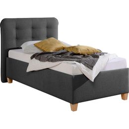 Maintal Polsterbett inklusive Bettkasten grau Liegefl&auml;che L&auml;nge B: 200cm x 90cm, 7-Zonen-Kaltschaummatratze Gewicht bis: 80 kg H2 + H2