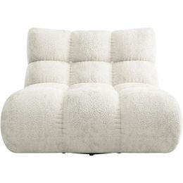 Home Affaire 1,5-Sitzer &raquo;Cozy Bubble, 360&deg; drehbarer Sessel, Breite 107 cm&laquo; mit eleganter Steppung, Rundumbezug & weicher Polsterung wei&szlig; 100% 