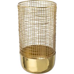 Creativ deco Windlicht &raquo;Weihnachtsdeko&laquo; Korpus aus Aluminiumdrahtgeflecht gold Aluminium B/H/T: 40cm