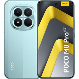 Xiaomi Smartphone &raquo;POCO M8 Pro 5G 12+512&laquo; gr&uuml;n blau IP68 Staub und Wasserbest&auml;ndigkeit